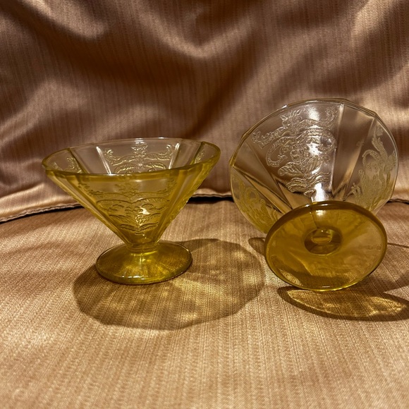 Dining | Vintage Depression Glass Sherbert Bowls Madrid Pattern | Poshmark